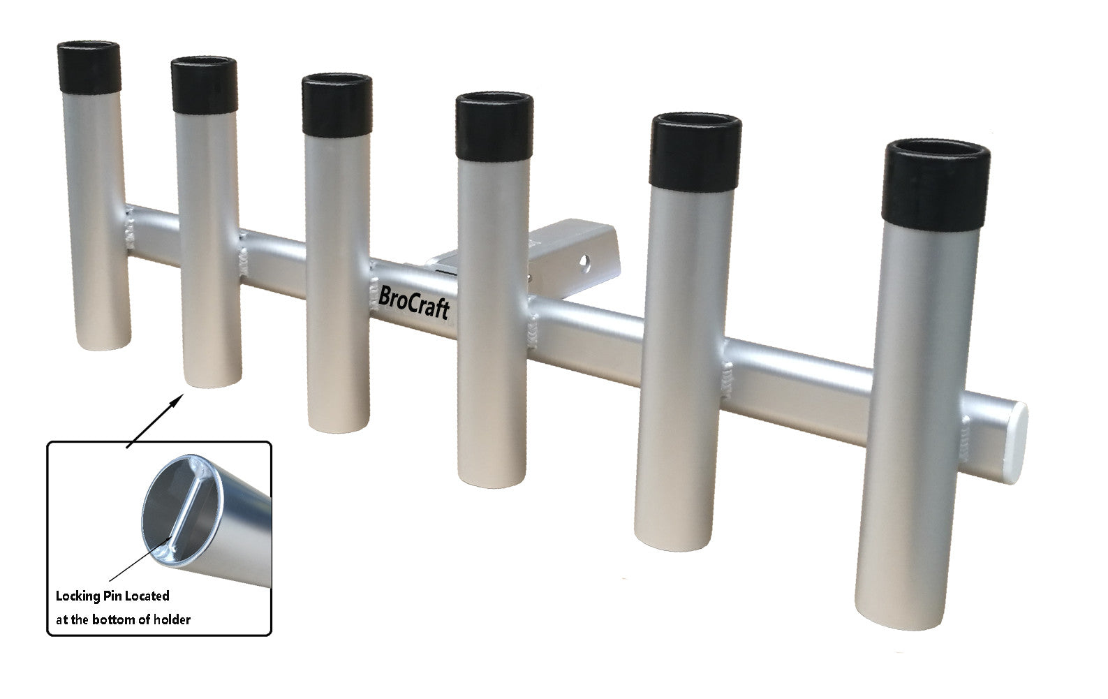 Brocraft Hitch Mount 6 Pole Rod Holder/Hitch Fishing Rod Holder/Truck