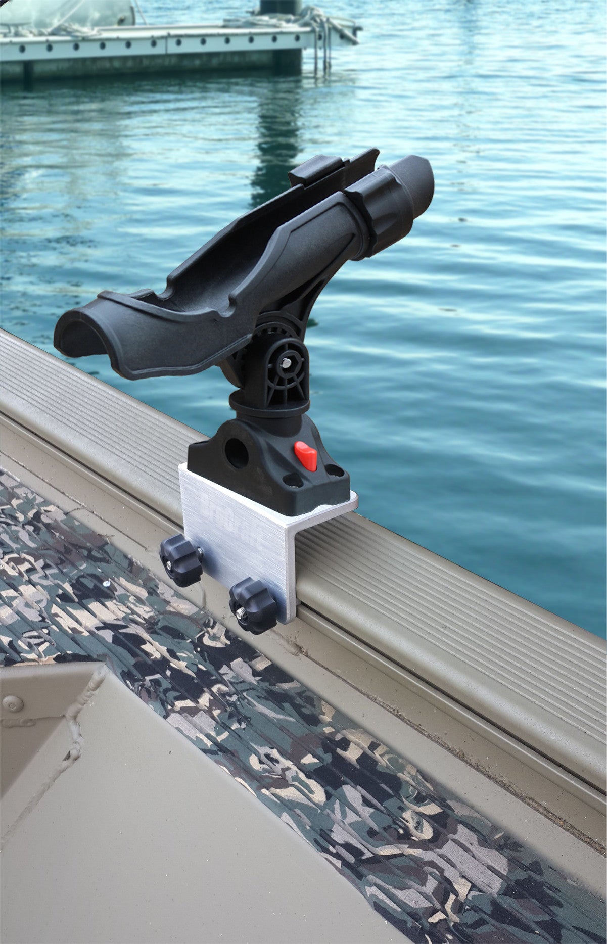 Brocraft Power Lock Rod Holder for Tracker Boat Versatrack System-Vers
