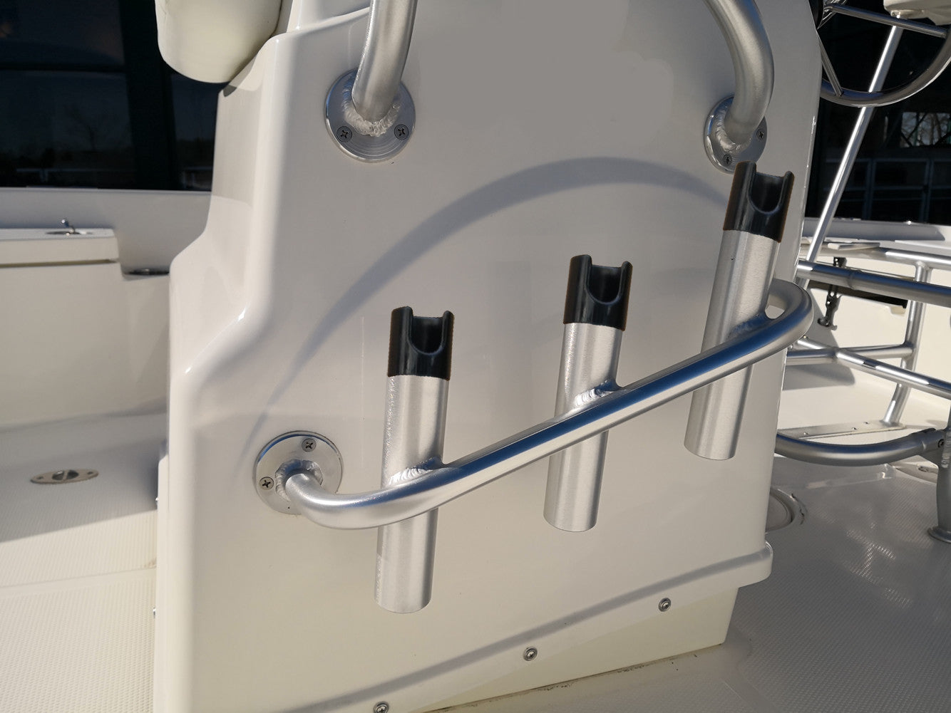 Brocraft Boat Console Aluminum Rod Rack/Console Rod Holder